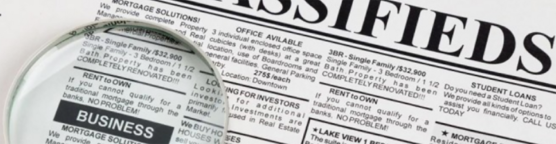 Newspaper Classified Ads Examples